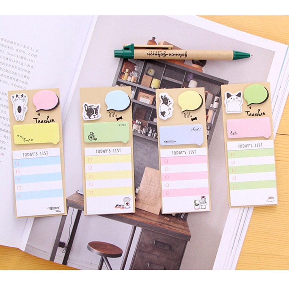 4 Pcs Cartoon N Times Stickers To Do List Notepads... – Vicedeal