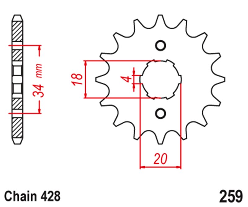 428 14T 15T Motorcycle Front Sprocket For Honda EZ... – Vicedeal