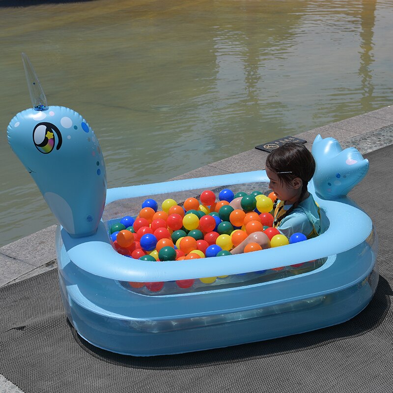 Trinuclear Giant Inflatable Sea Turtle Pool For Ch... – Grandado