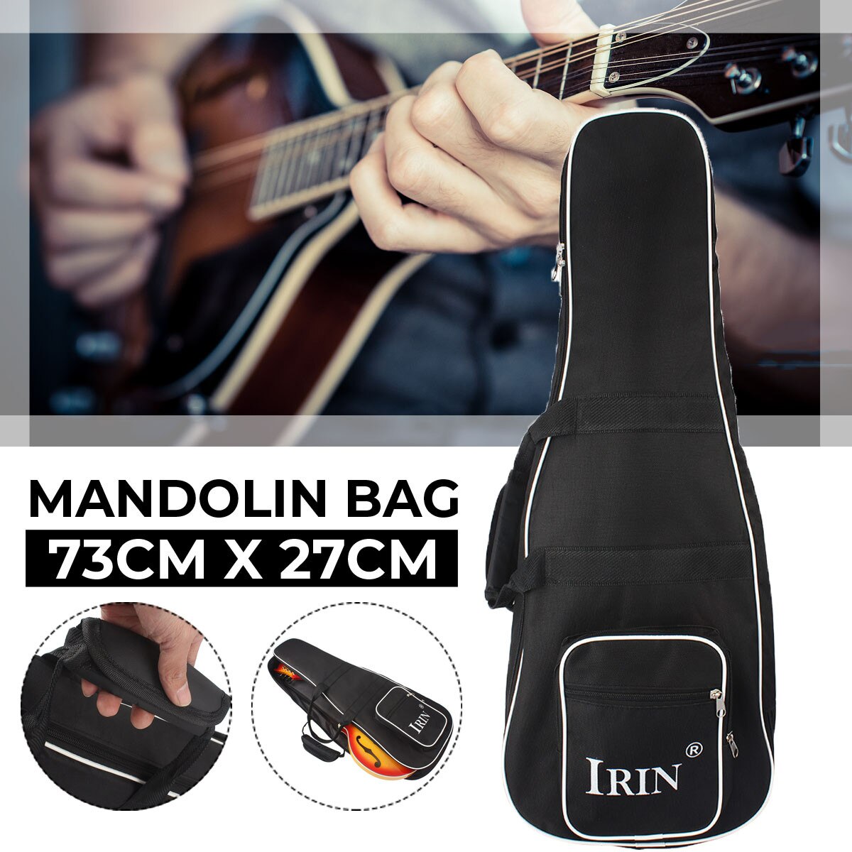 IRIN Mandolin Bag Double Strap Mandolin Padded Bac... – Vicedeal