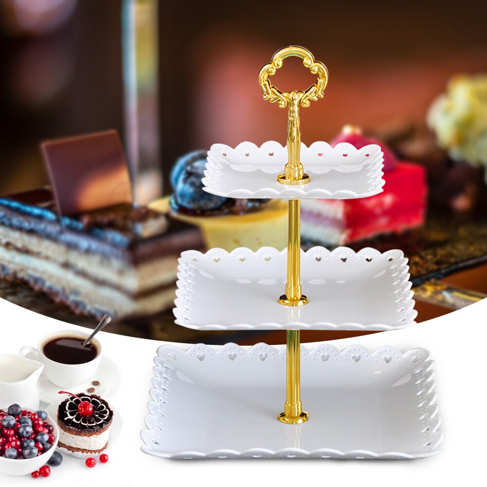 3 Tier Plastic Cake Stand Afternoon Tea Wedding Pl... – Vicedeal