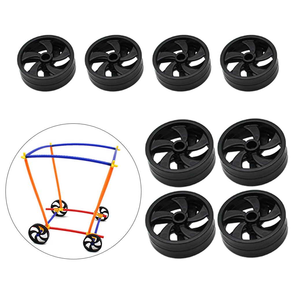 8pcs Straw Builder Wheels STEM Construction Engine... – Vicedeal