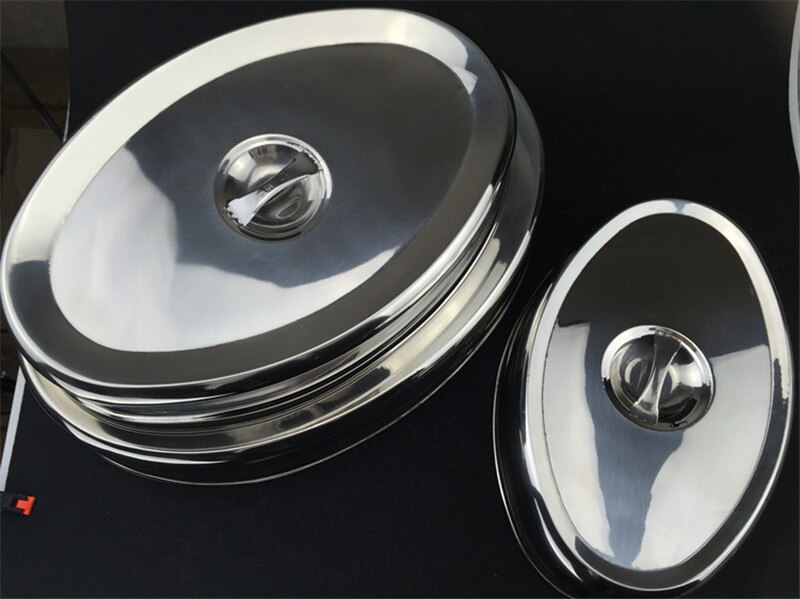 oval rustfritt stål vestlig restaurant tykk rund s... – Grandado