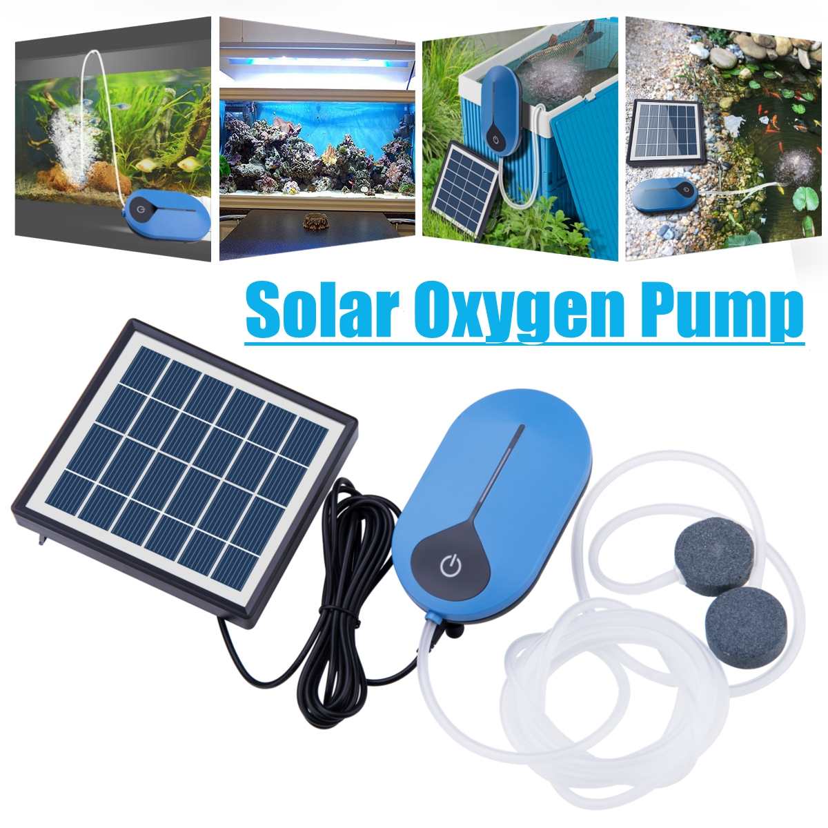 AP008 Zonne-energie Oxygenator Water Zuurstof Pomp... – Grandado