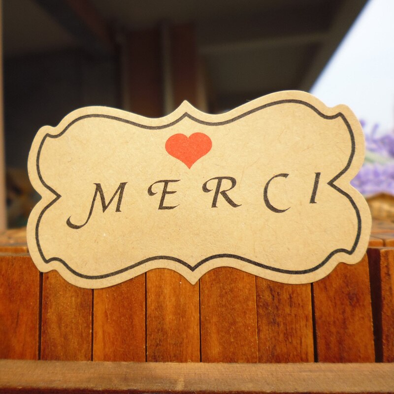 80 stks Big Size Merci Kraft Seal Sticker Met Hart... – Vicedeal