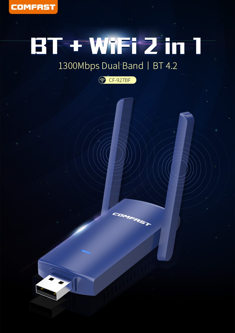 802.11AC Draadloze Bluetooth Compatibel Wifi Adapt... – Vicedeal