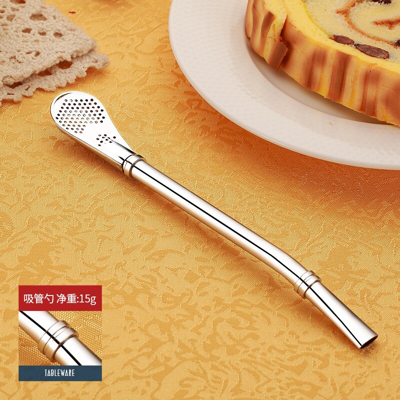 Stainless steel filter straw spoon environment-fri... – Vicedeal