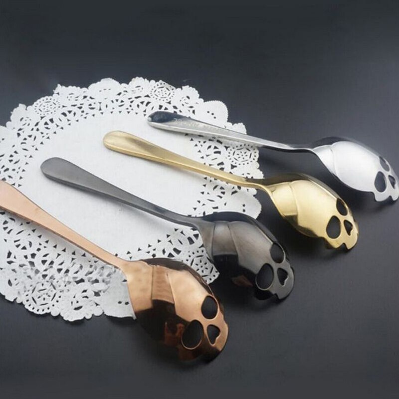 Novelty Stainless Steel Skull Shape Soup Coffee Su... – Grandado
