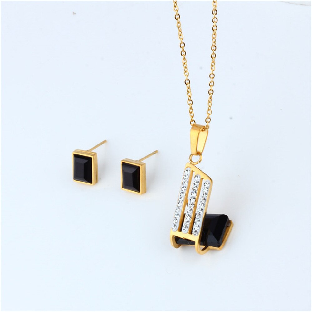 OUFEI Roestvrij Staal Vrouwen Sieraden Sets Access... – Grandado