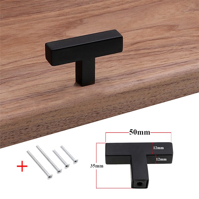 Modern Black Cabinet Handle Square Furniture Hardw... – Grandado