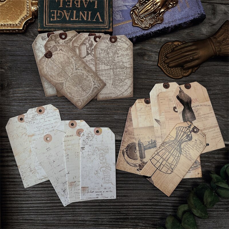 6Pcs Tim Holtz Style Vintage Map Hand Craft Junk J... – Grandado