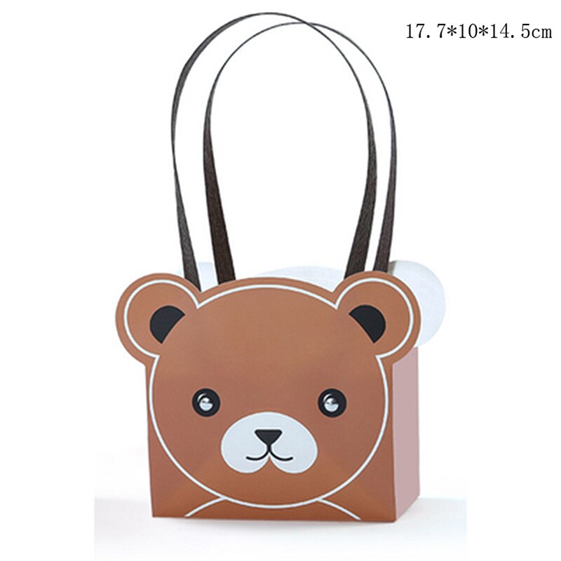 4pcs Bear Bag Kraft Paper Portable Box Bear Portab... – Grandado