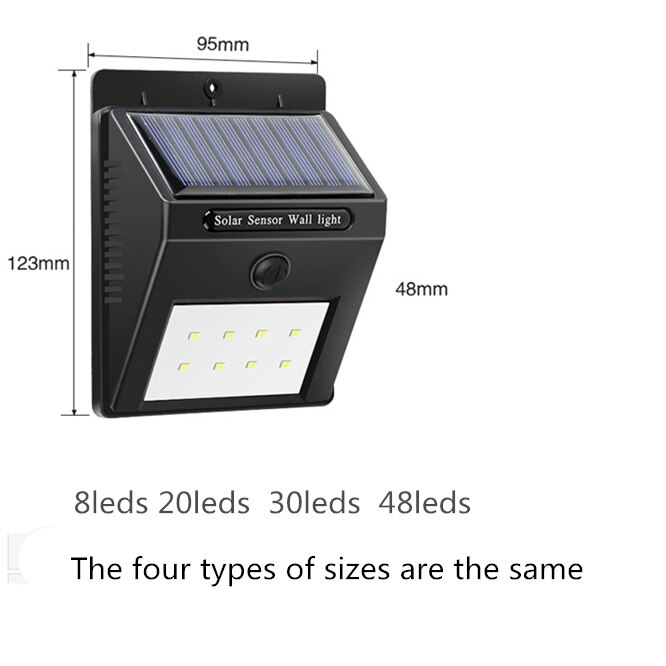 LED flashlight outdoor sensor wall waterproof sola... – Grandado