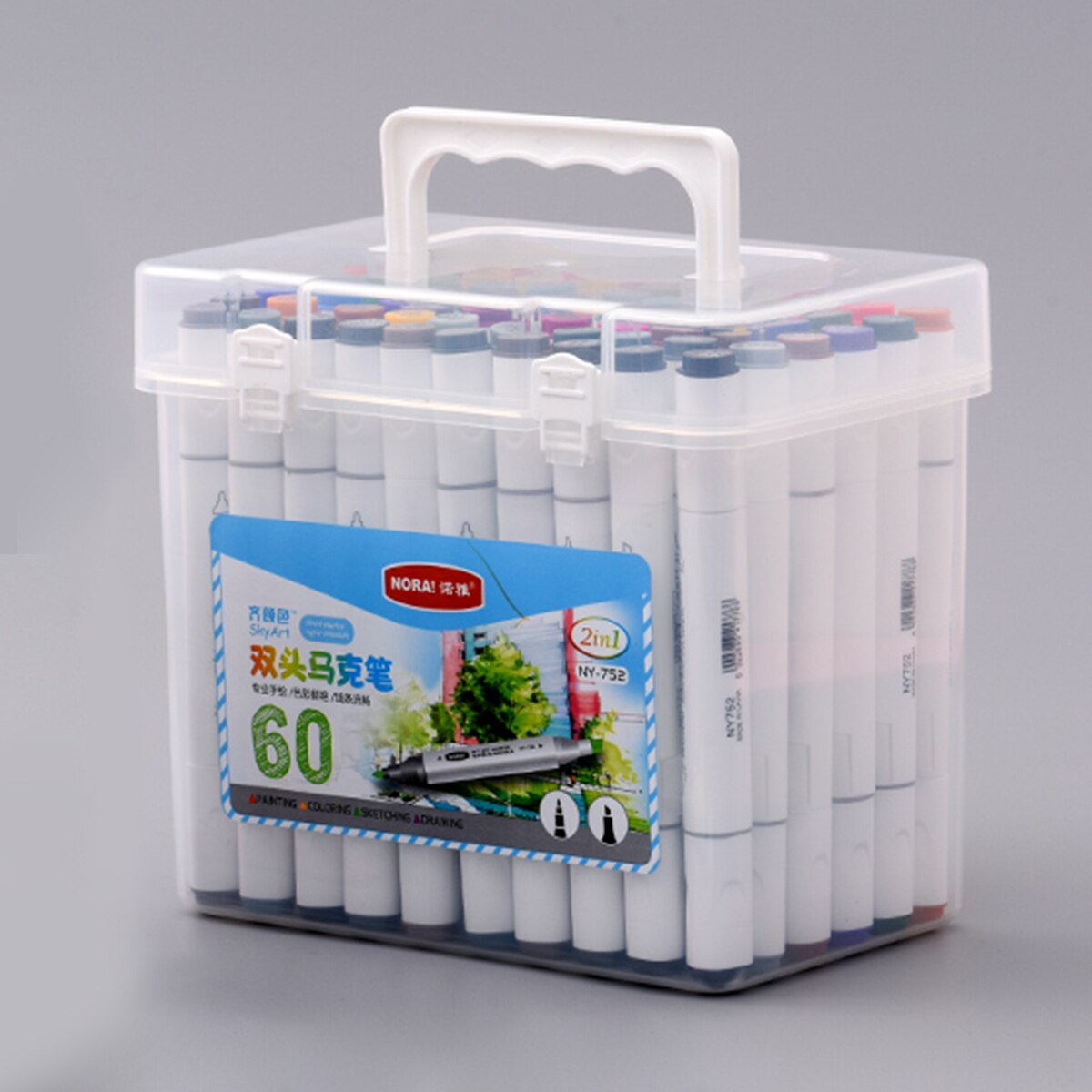 60/36/12 Colors Art Markers Set Dual Heads Broad F... – Vicedeal