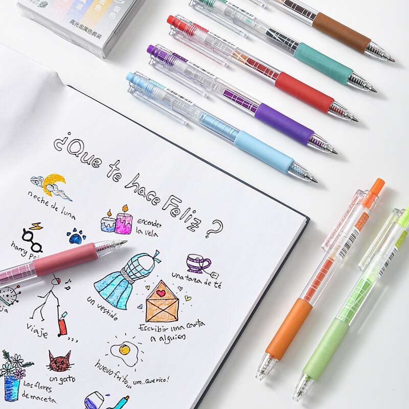 36 Colors Colorful Pens Novelty Multicolor High Gl... – Vicedeal