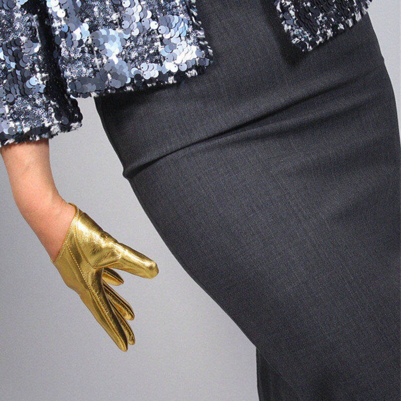 Patent Leather Gloves 21cm Short Super Bright Mirr... – Grandado