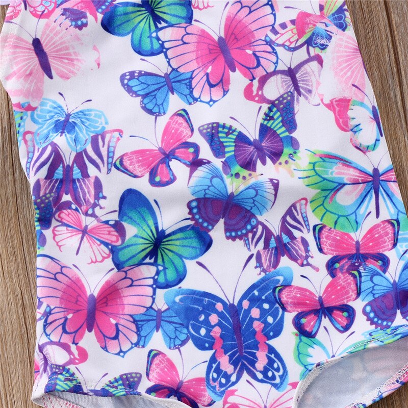 Girls One Piece Suits Swimsuit butterfly Print bab... – Vicedeal
