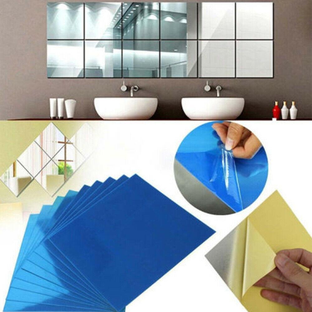 9Pcs self-adhesive waterproof mirror wall sticker ... – Grandado