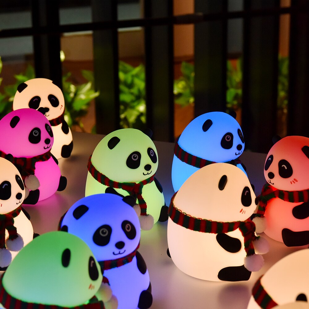 Cute Panda Night Light Cartoon Soft Silicone LED T... – Vicedeal