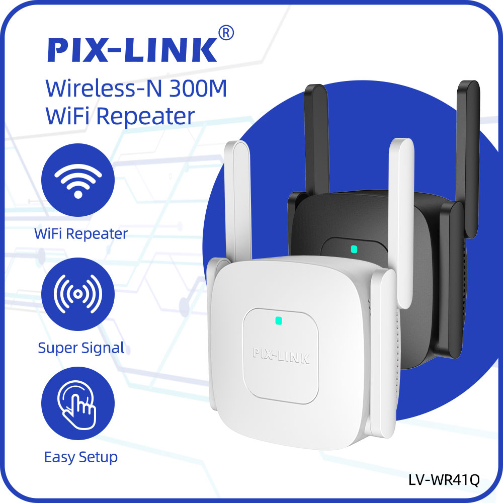 PIX-LINK WR41Q 300 Mbps WiFi Extender Wi-Fi range ... – Vicedeal