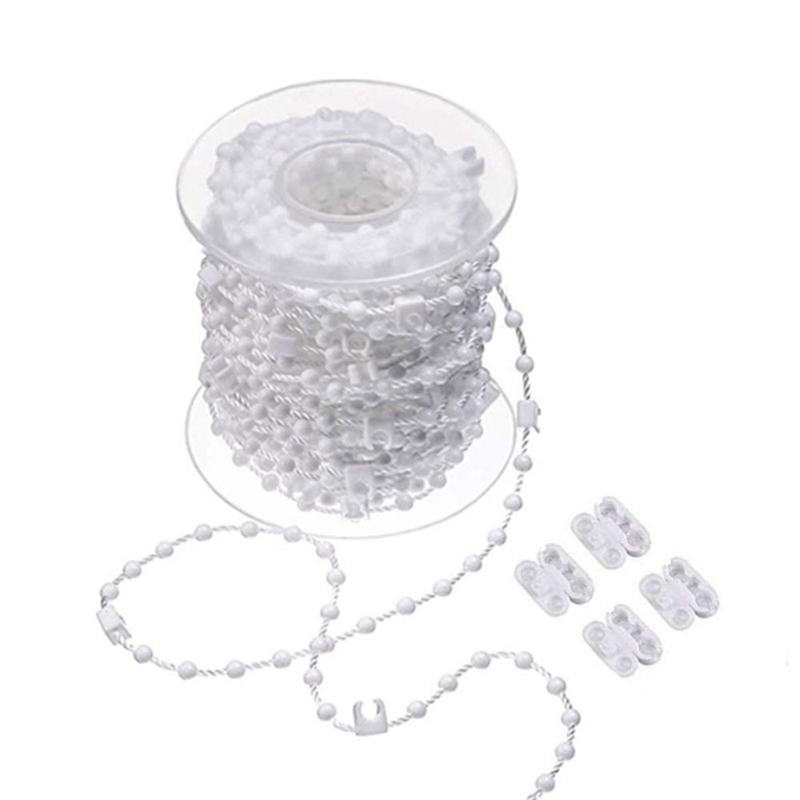 20 Pcs White Plastic Curtain Chain Connector Rolle... – Vicedeal
