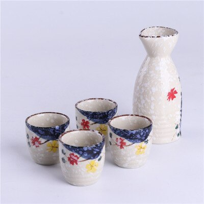 Japanese style ceramic household wine set sake whi... – Vicedeal