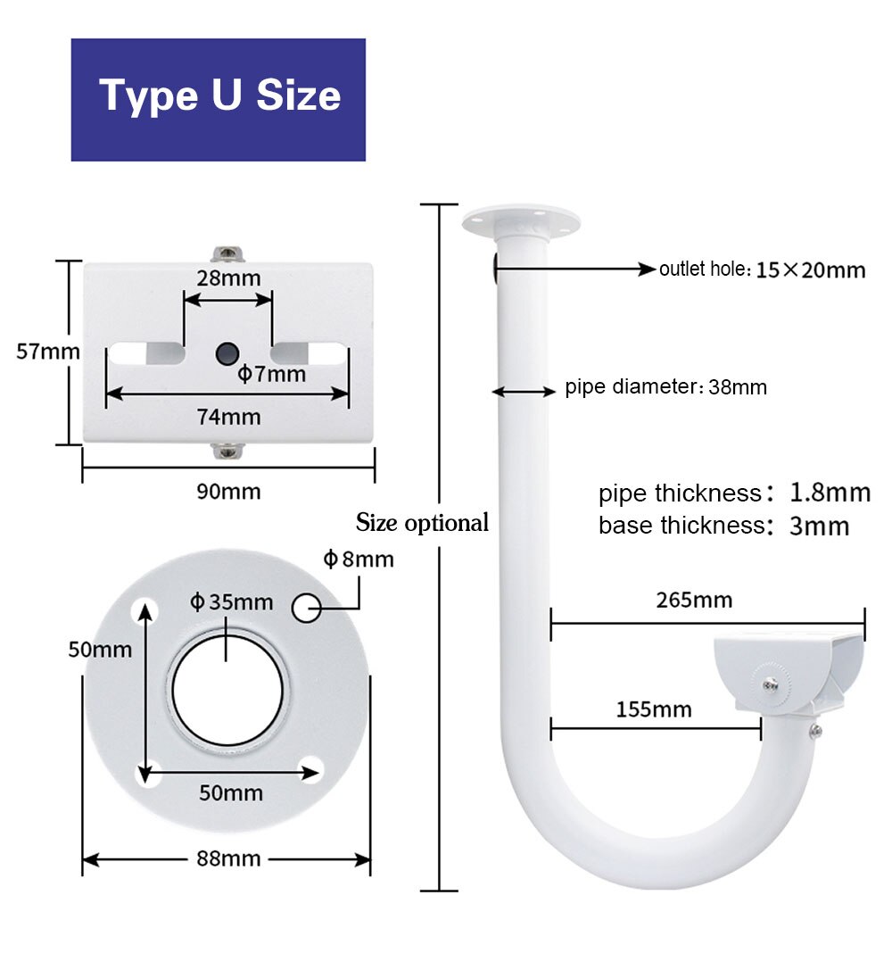4K POE Outdoor Surveillance Camera extended bracke... – Grandado