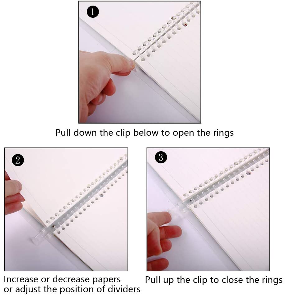 A5 Binder Portfolio Notebook with 20 Rings/Holes, ... – Grandado