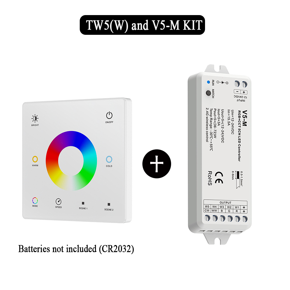 2.4G Wireless 5 Channel RGBCCT LED Controller with... – Grandado