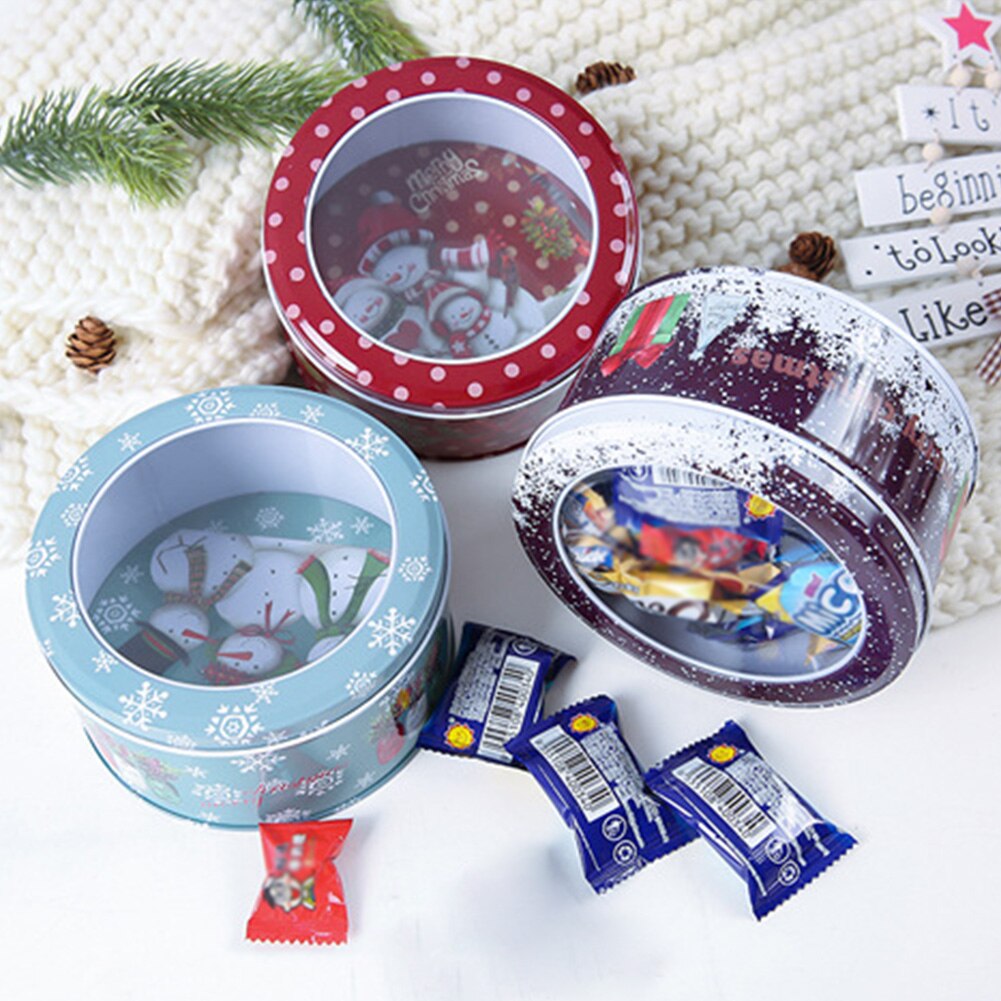 Mini Round Christmas Candy Box Candy Metal Tin Can... – Vicedeal