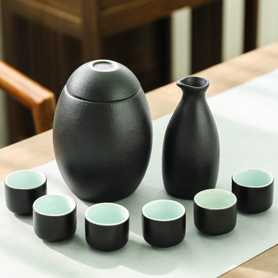 Crude Pottery Antique Wine Set Japanese Style Wedd... – Grandado