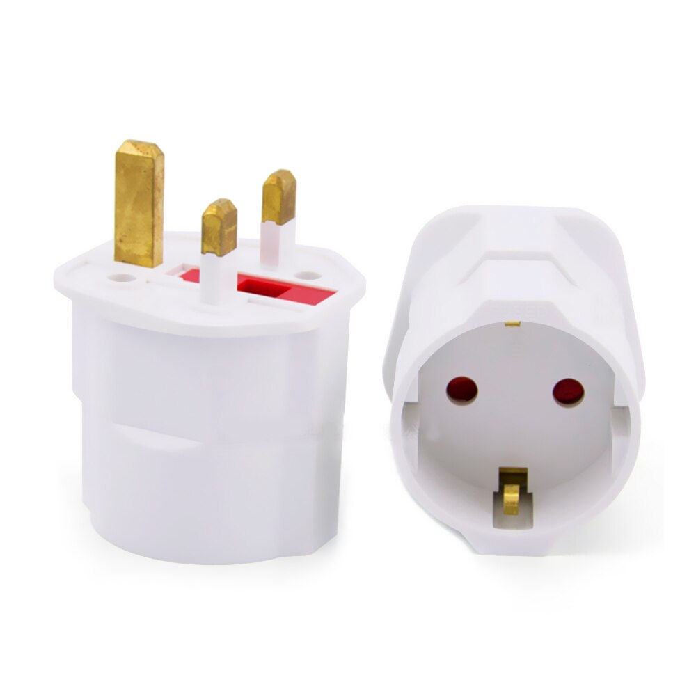 EU Euro 2 Pin to UK 3 Pin Plug AC Universal Adapte... – Vicedeal