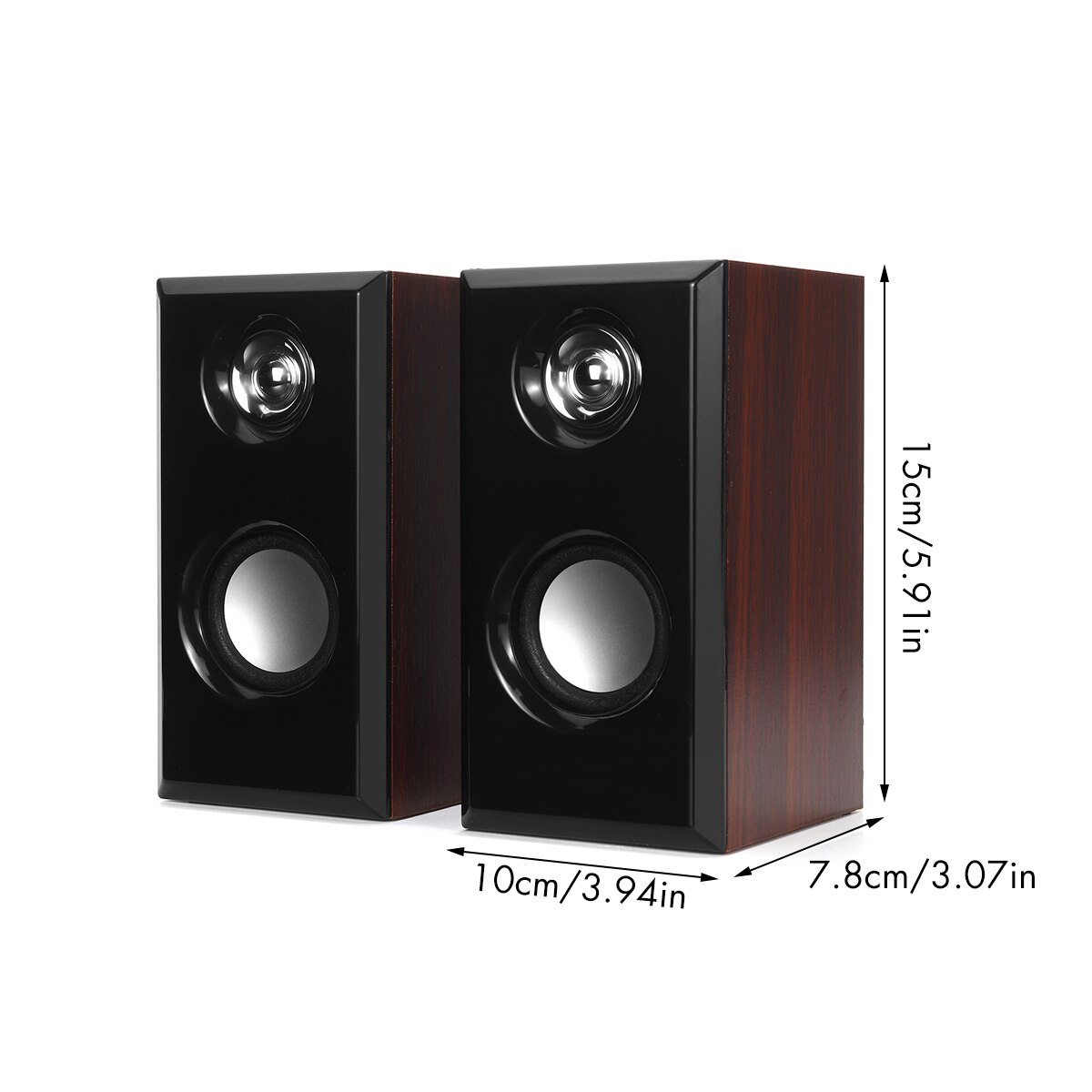 Usb Bedrade Luidsprekers Computer Houten Subwoofer... – Vicedeal
