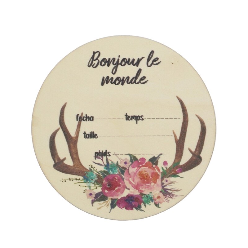 Baby Month Milestone Card Kasi French Letters Flor... – Grandado