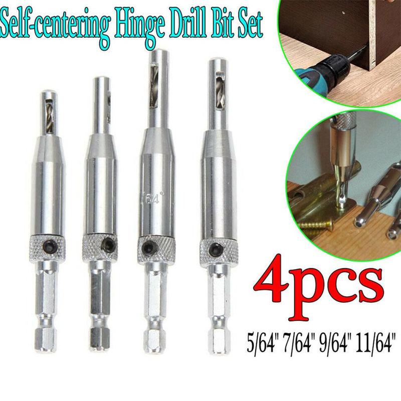 4/7/8pcs hss auto centering hinge drill bits set d... – Grandado