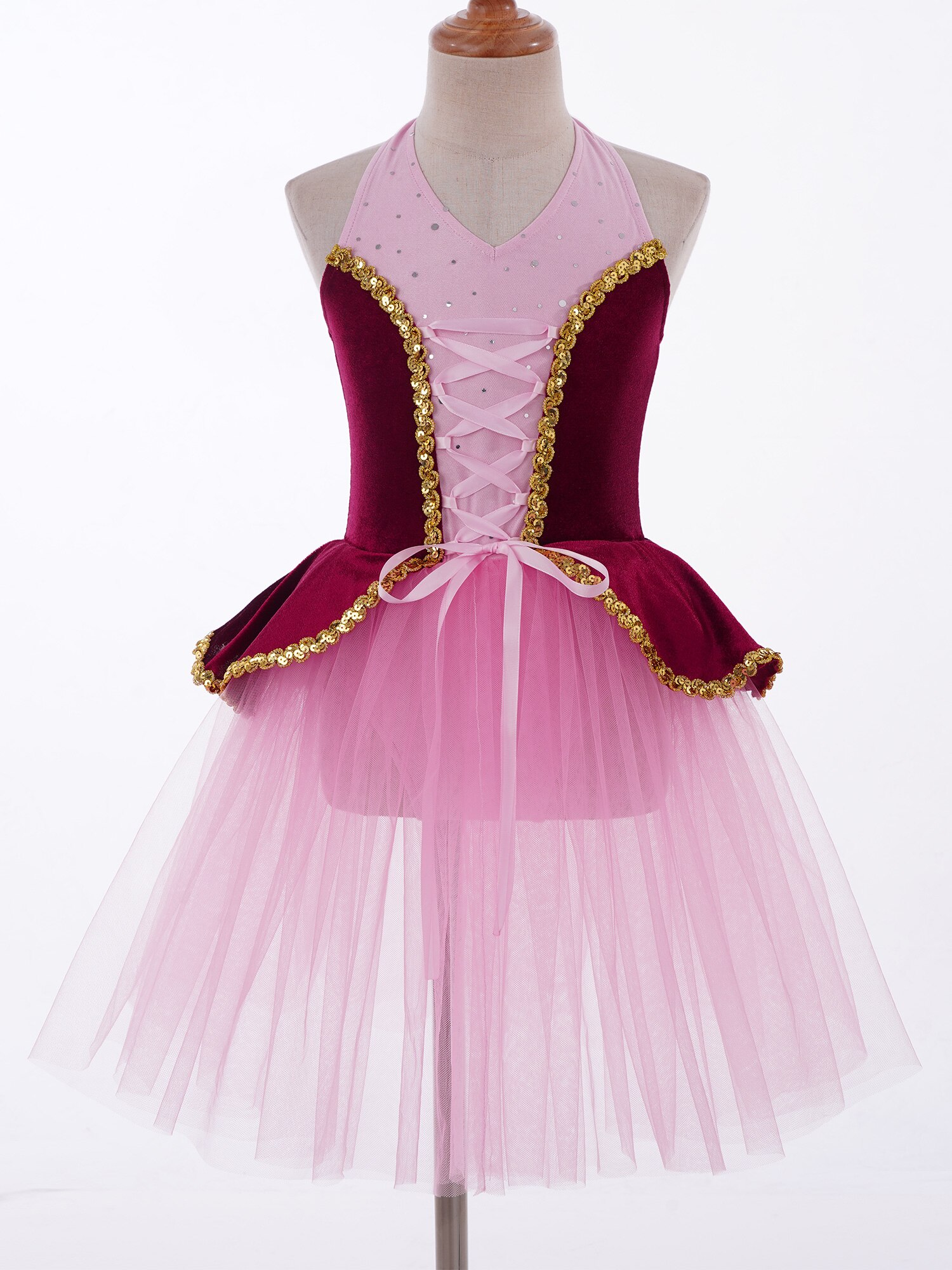 Kids Girls Ballet Dance Dress Shiny Sequins Baller... – Vicedeal