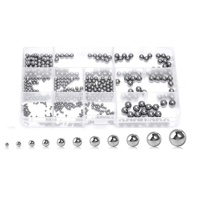 520Pcs Precision Steel Ball Bearings ,2-8mm Balls ... – Grandado