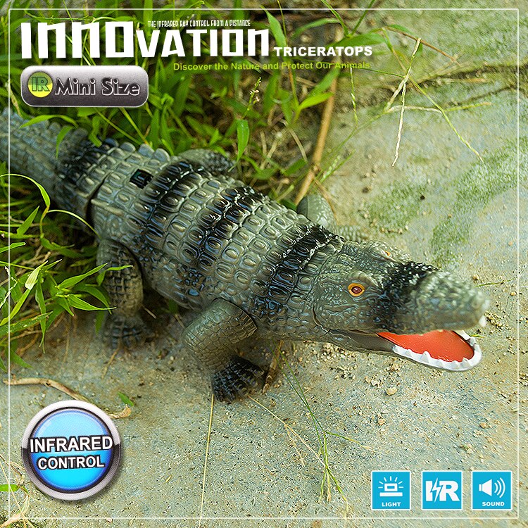 Lighting Infrared RC Crocodile Simulative Remote C... – Grandado