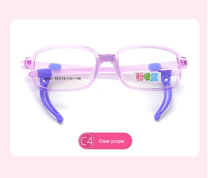 Boy's Clear Adjustable Temple Eye Glasses Frame Gi... – Grandado