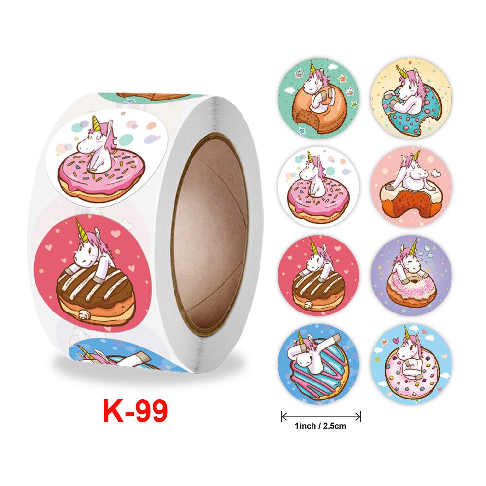 500PCS Donut Unicorn Sticker for Children Birthday... – Vicedeal
