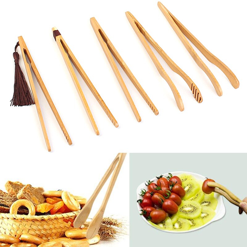 1pcs Practical Tongs Holder Tea Tweezers Bamboo Te... – Grandado