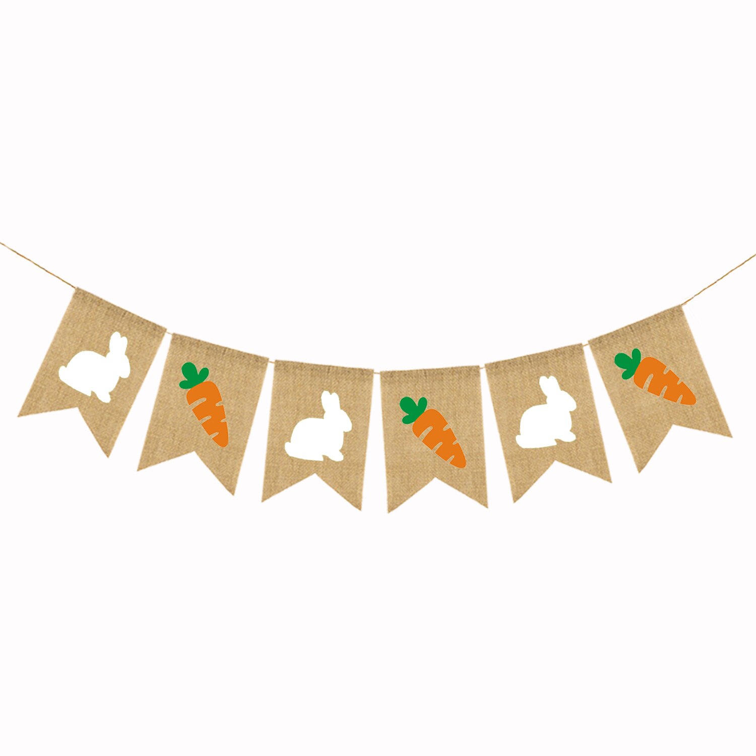 Happy Easter Cute Bunny Colorful Linen Banner East... – Vicedeal