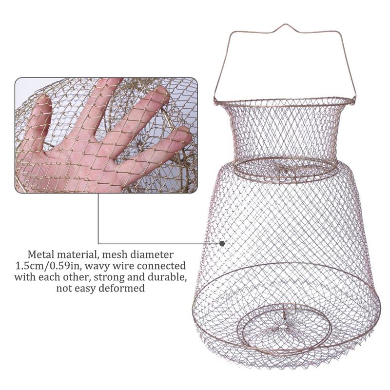 Foldable Metal Wire Fishing Net Cage Iron Wire Bas... – Vicedeal