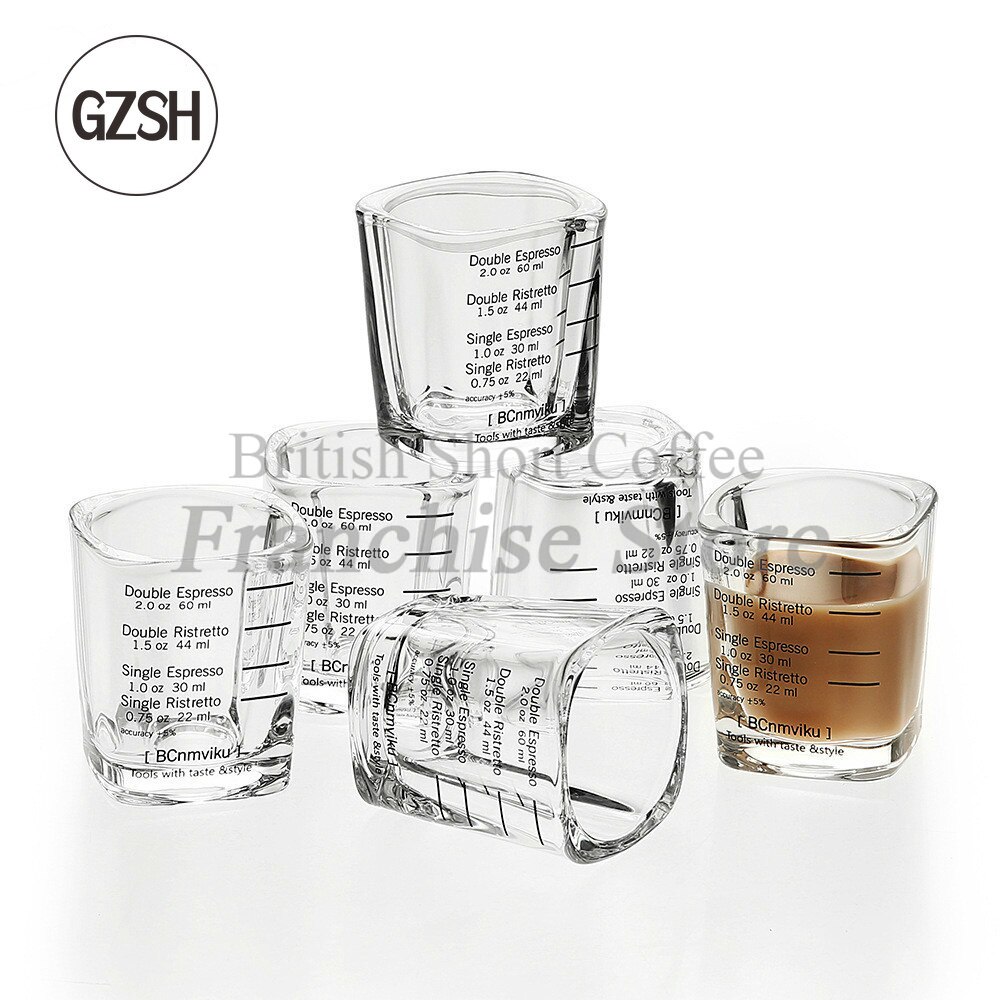 Coffee Cup Set 60ml Square Thickened Glass Ounce C... – Grandado