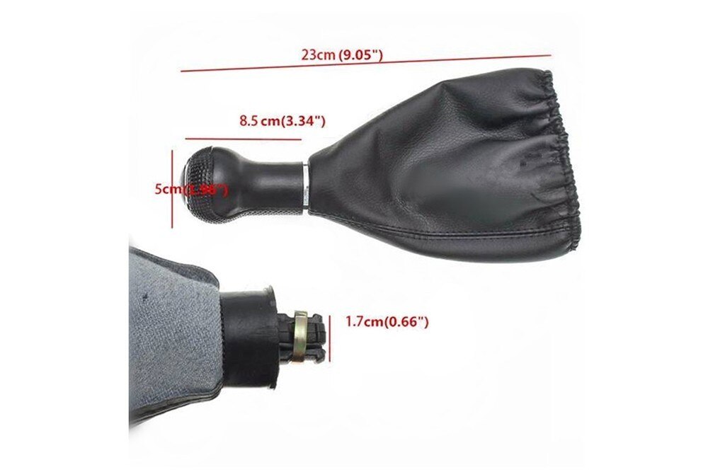 Espeeder 5 speed pu læder shifter stick gearskifteknap med støvtæt ...