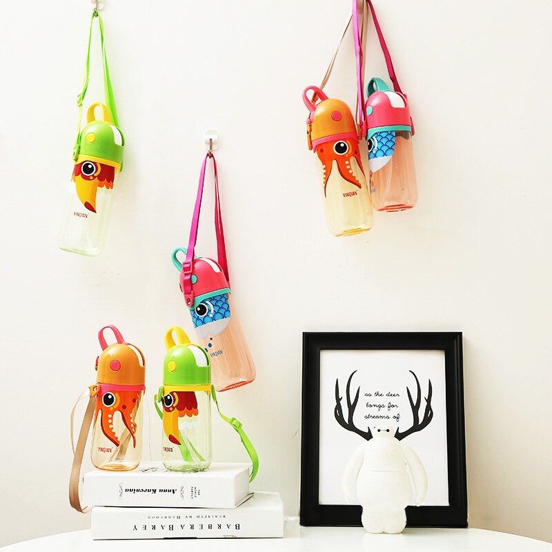 Wind bloem Kids Cartoon Dier Plastic Sippy Fles Wa... – Grandado