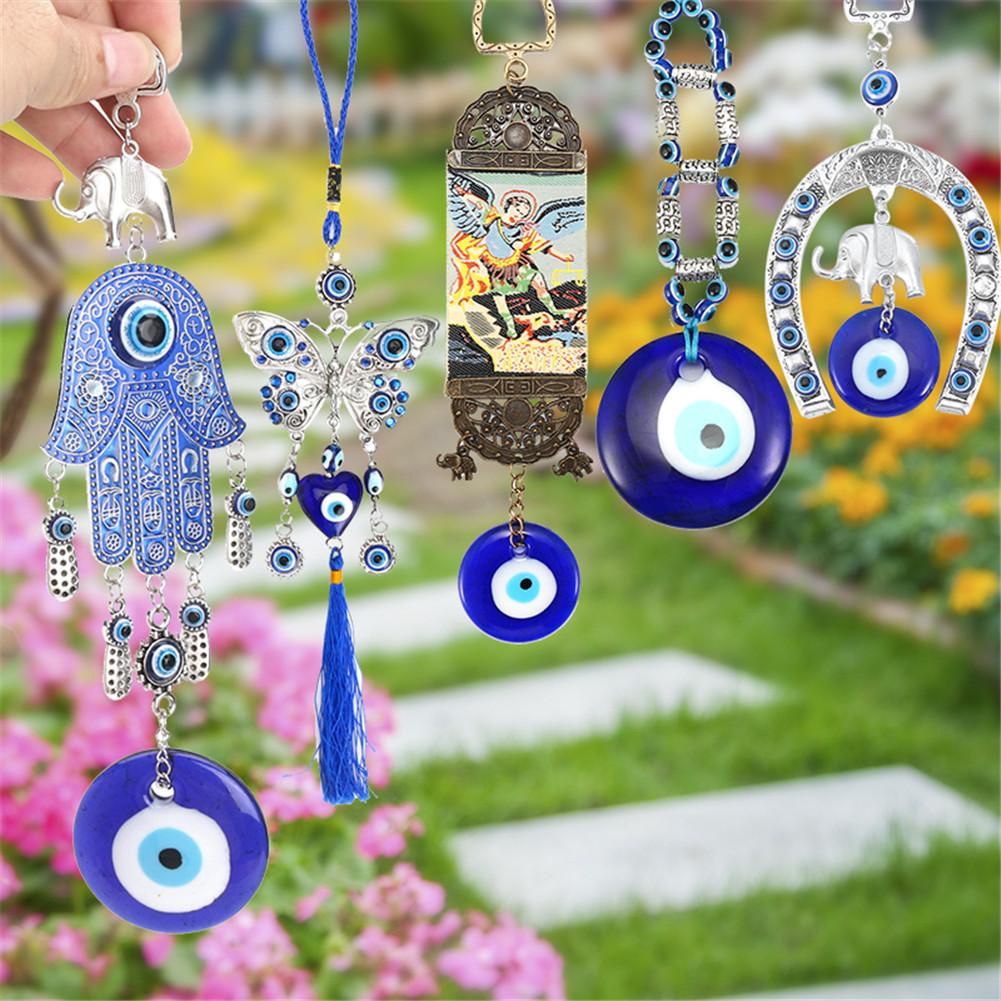 Turkish Blue Glass Evil Eye Amulet Wall Hanging Ho... – Vicedeal
