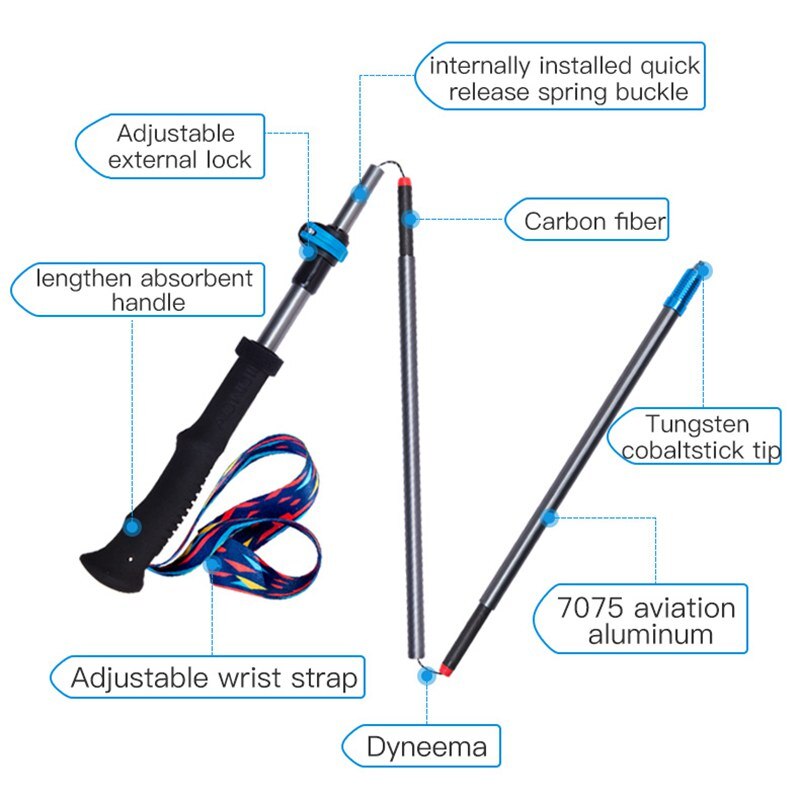 Aonijie Ultralight Quick Lock Folding Hiking Canes... – Grandado