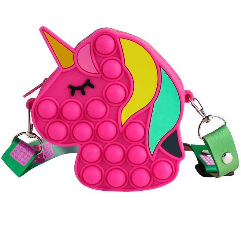 Pop Purse Unicorn Popper for Girls Fidget Shoulder... – Grandado