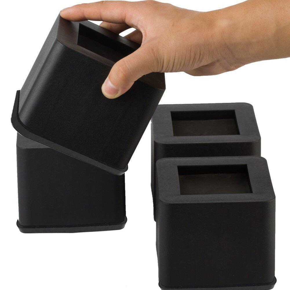 4-piece 3-inch bed riser heavy duty furniture rise... – Grandado